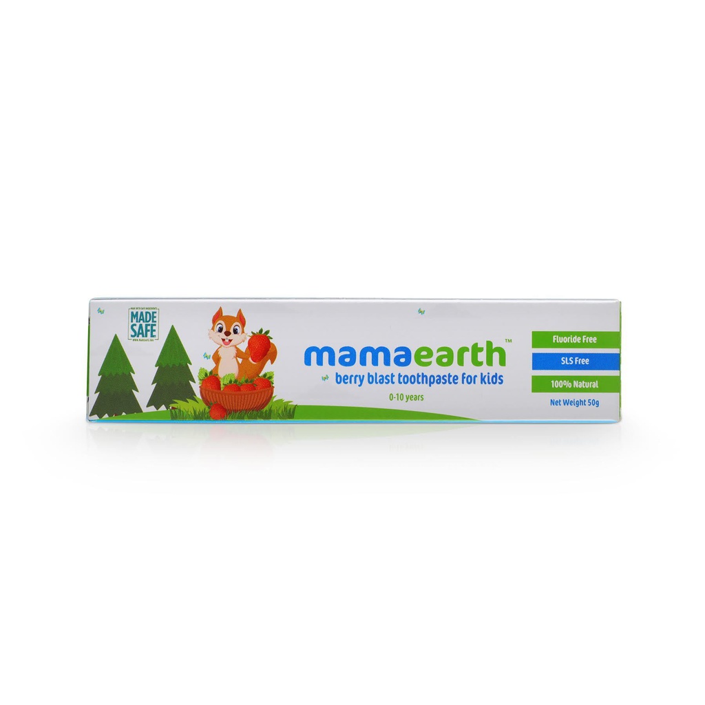 Mamaearth 100 Percent Natural Berry Blast Kids Toothpaste, 50gm | Jeevee
