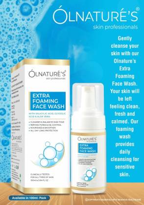 Olnatures Extra Foaming Face Wash, 100ml | Jeevee