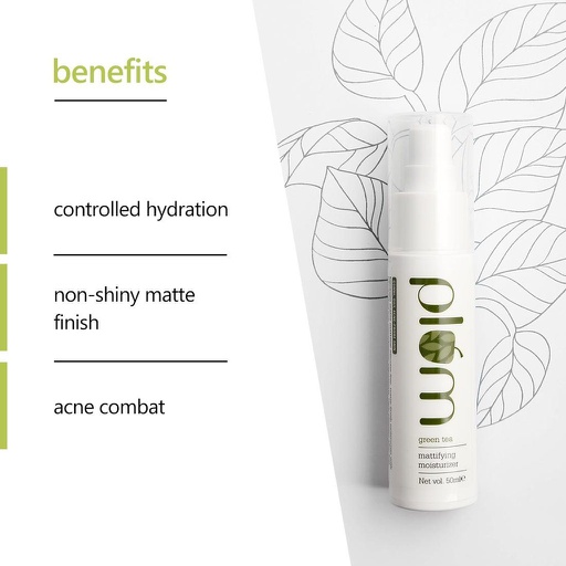 Plum Green Tea Mattifying Moisturizer, 50ml | Jeevee