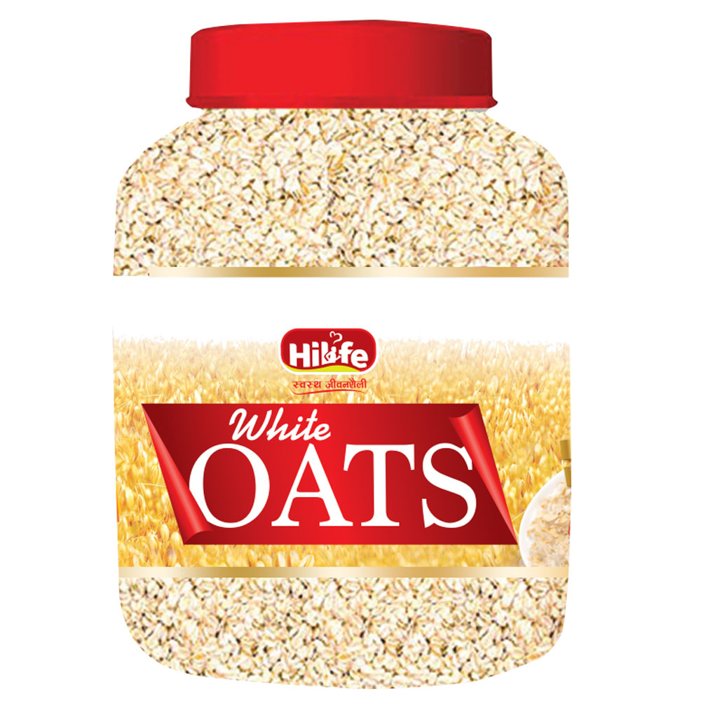 Hilife White Oats Jar- 1 Kg | Jeevee