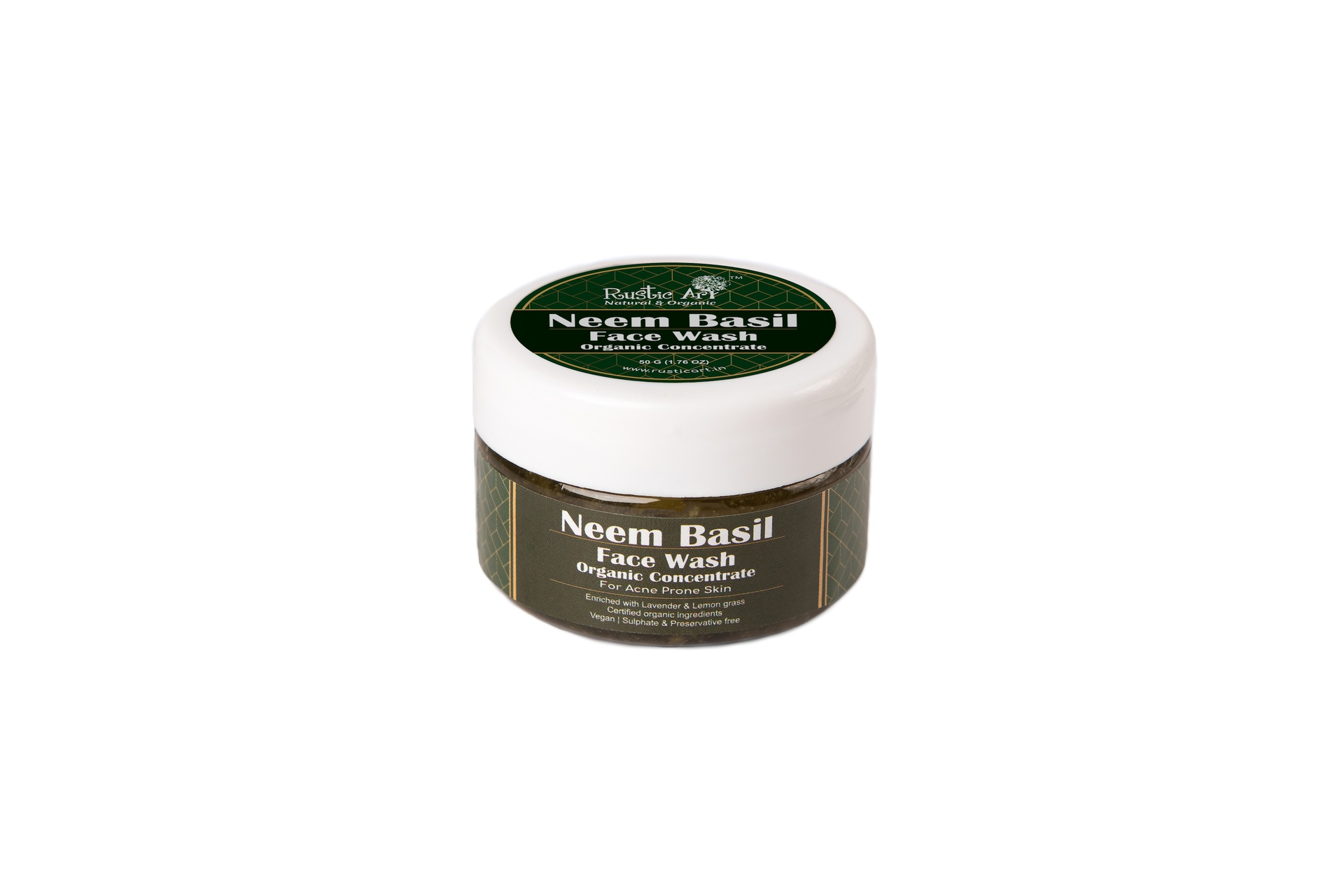 Rustic Art Neem Basil Face Wash Concentrate 50gm | Jeevee