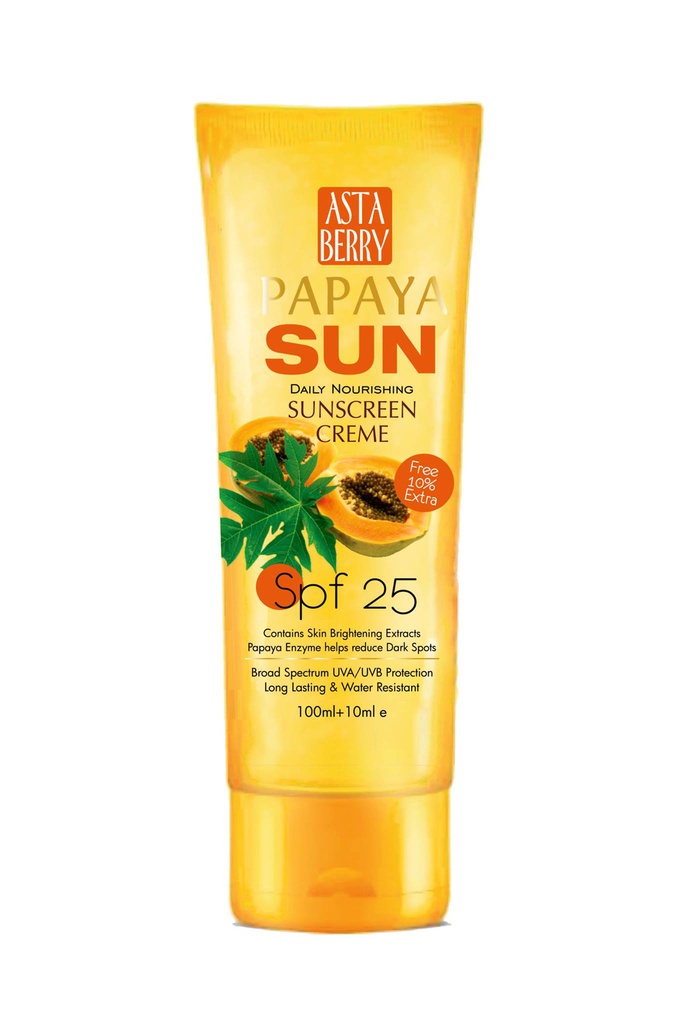 Astaberry Papaya Sunscreen Creme Spf 25, 60ml | Jeevee