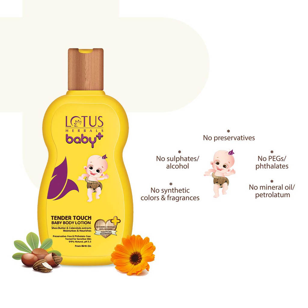Lotus Herbals Baby+ Tender Touch Baby Body Lotion- 100ml | Jeevee