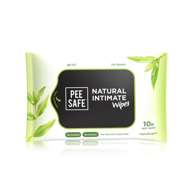 Natural Intimate Wipes - Pack Of 10 (peesafe) | Jeevee