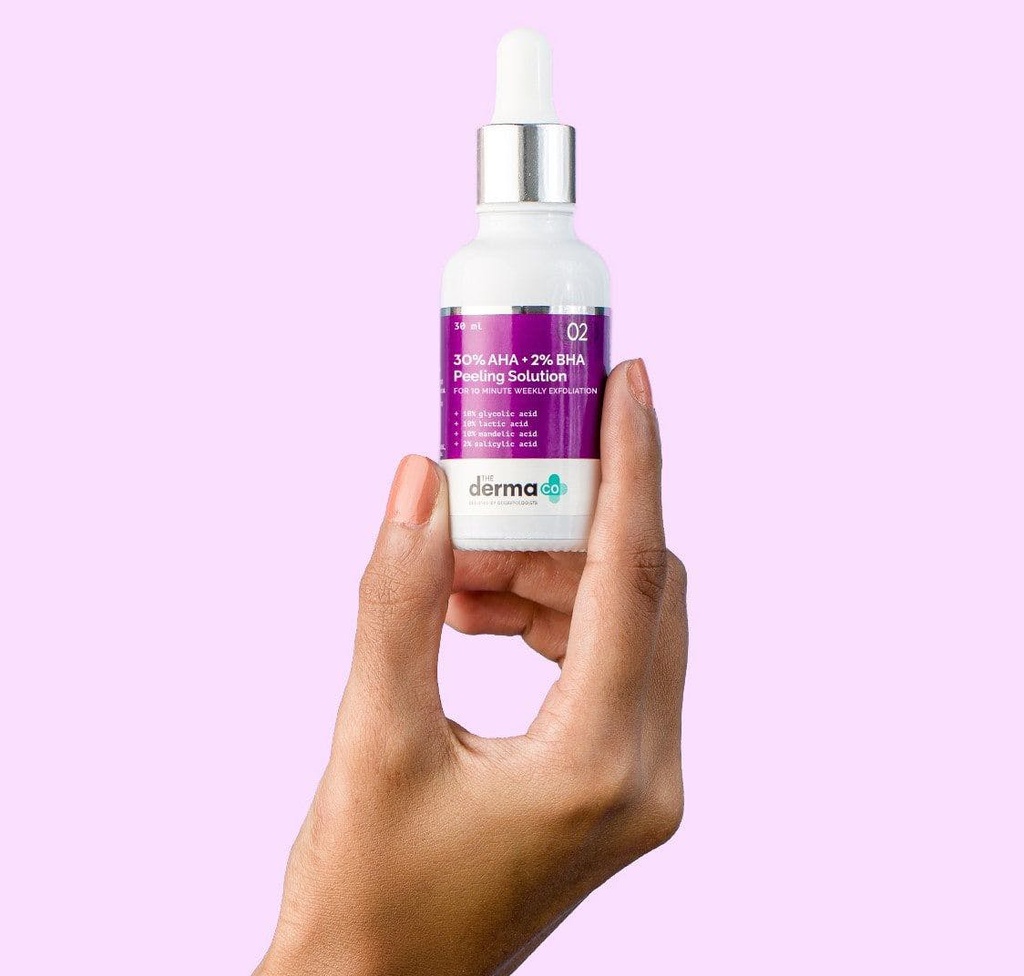 The Derma Co 30% Aha + 2% Bha Peeling Solution, 30ml | Jeevee