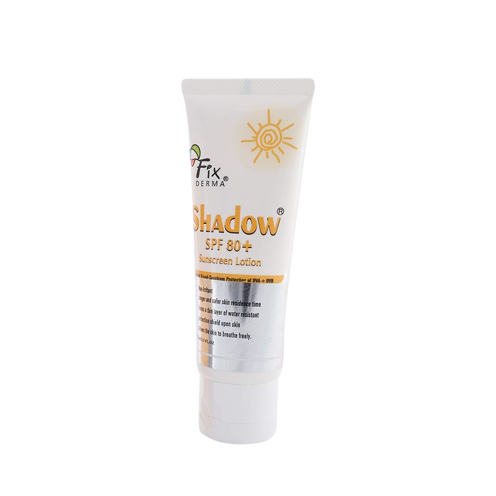 Fixderma Shadow Spf 80+ Sunscreen Lotion 75ml | Jeevee