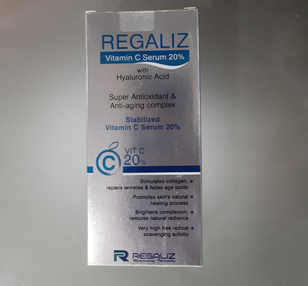 Regaliz Vitamin C Serum 20% With Hyaluronic Acid - 20ml | Jeevee