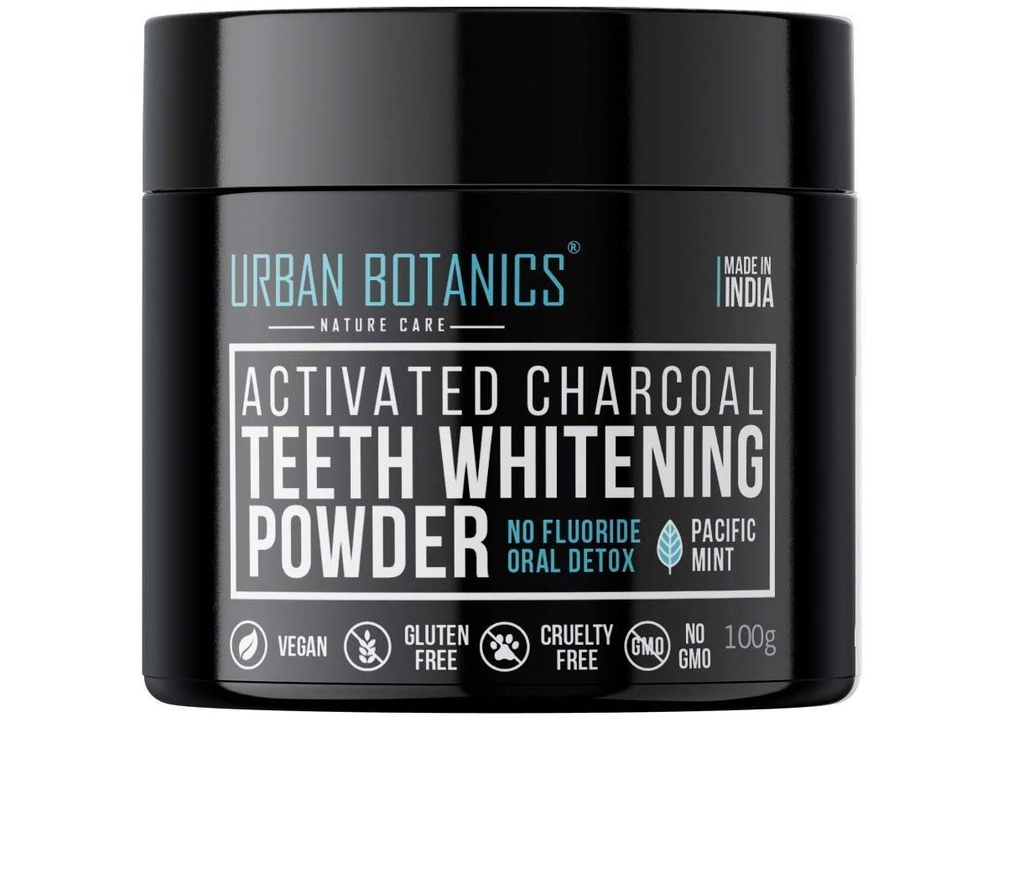 Urban Botanic Charcoal Teeth Powder - 100 Gm | Jeevee