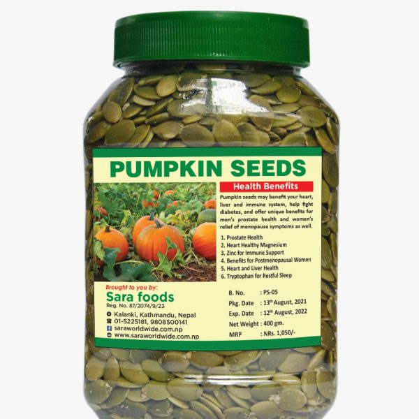 Sara World Pumkin Seed Kernels (400 Gm) | Jeevee