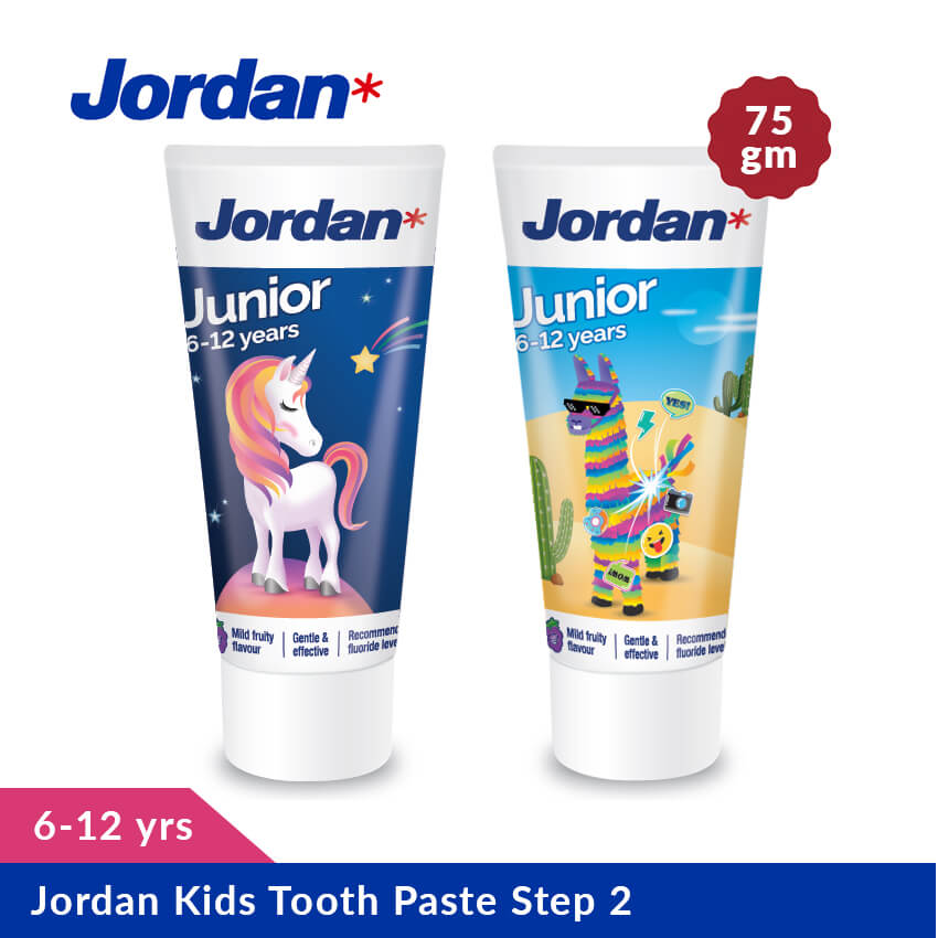Jordan Kids Tooth Paste Step 2 (6-12yrs), 75 Gm (grapes) | Jeevee