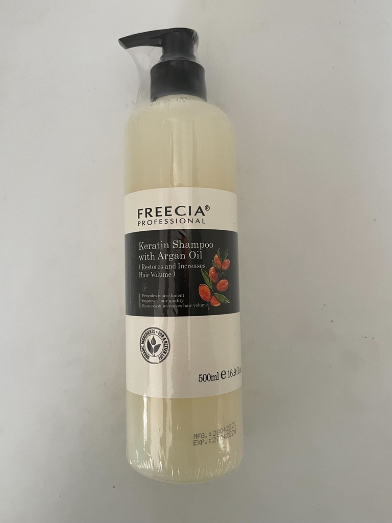 Freecia Keratin Shampoo With Argan Oil 500ml | Jeevee