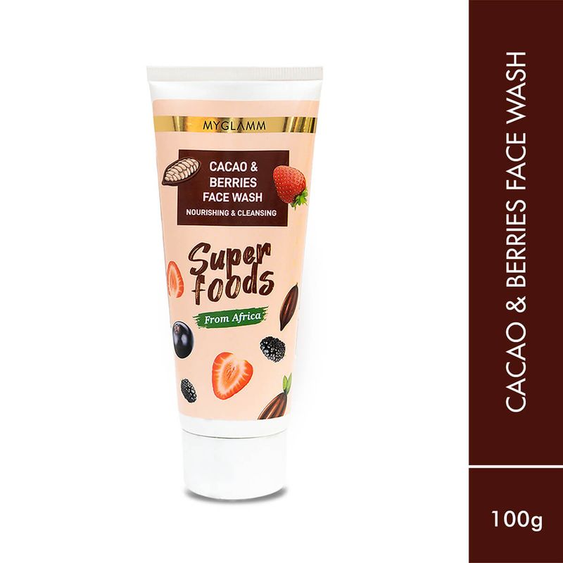 Superfoods Cacao & Berry Face Wash - 100g | Jeevee