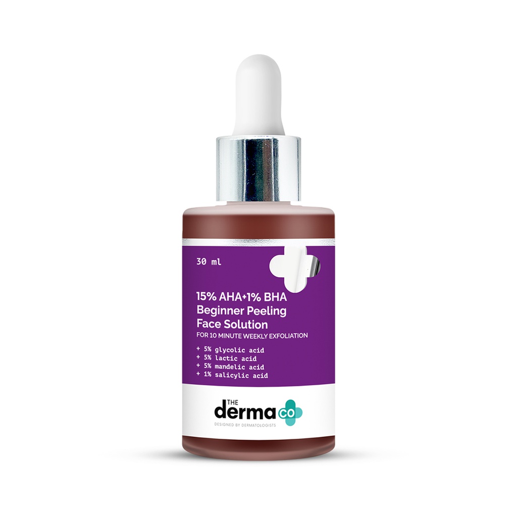 The Derma Co. 15% Aha+1% Bha Beginner Face Peeling Solution 30ml | Jeevee