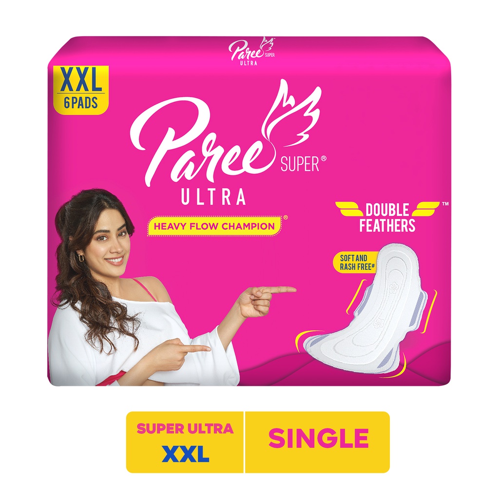 Paree Super Ultra Soft Feel Xxl (tri-fold) - 6 Pads (xxl) | Jeevee