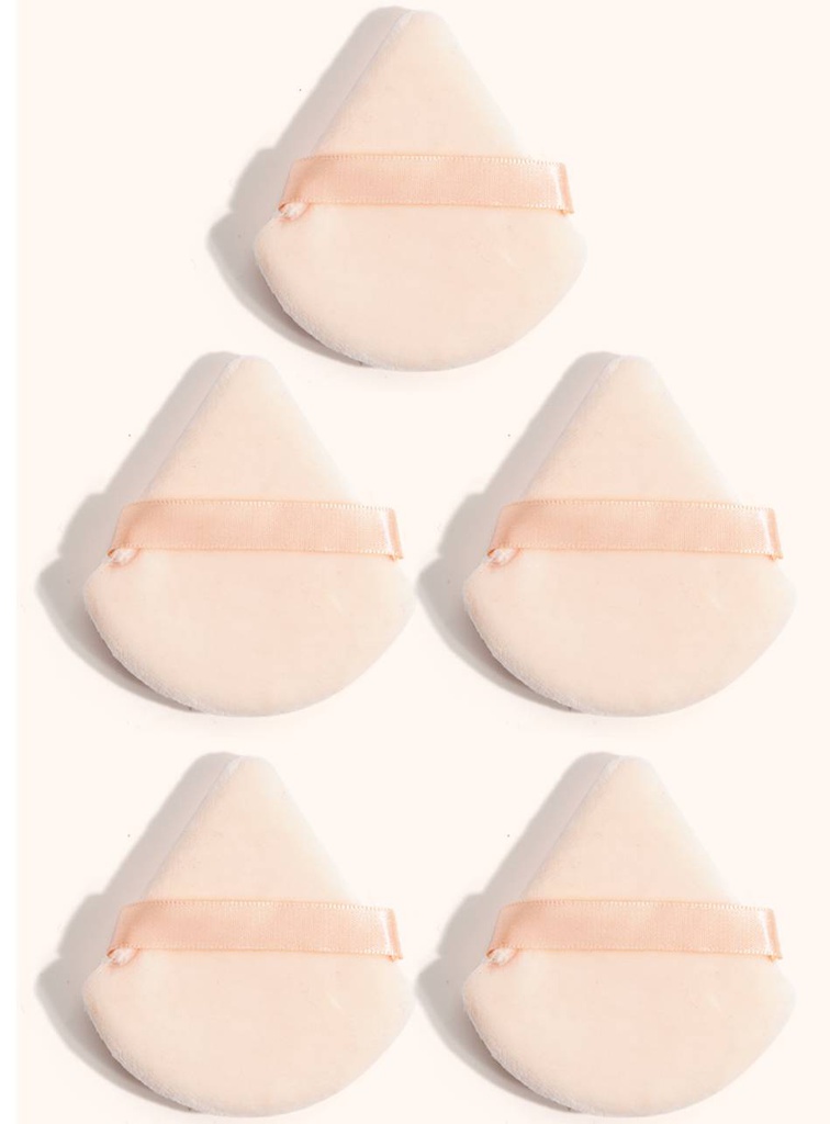 Maange 5pcs Reusable Soft Triangle Velvet Powder Puff Mini Face Makeup ...