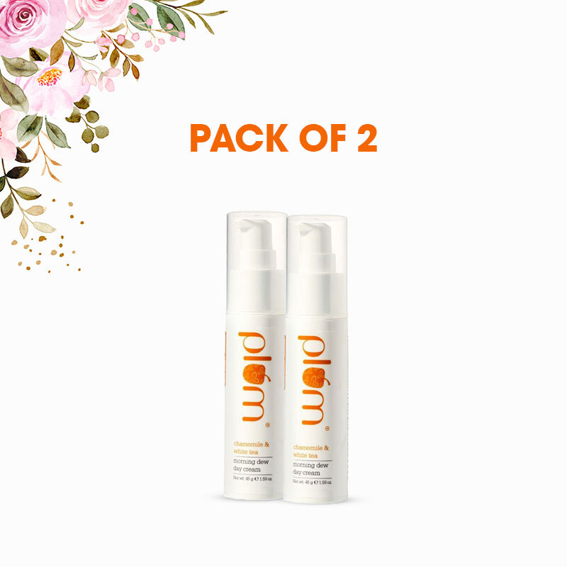 Plum Chamomile & White Tea Morning Dew Day Cream (pack Of 2) | Jeevee