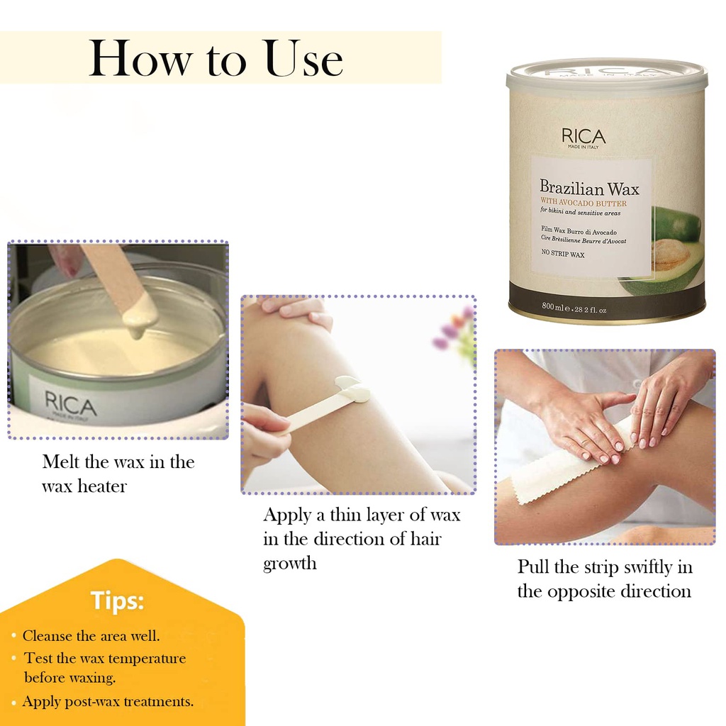 Rica Brazilian Wax With Avocado Butter, 800ml | Jeevee