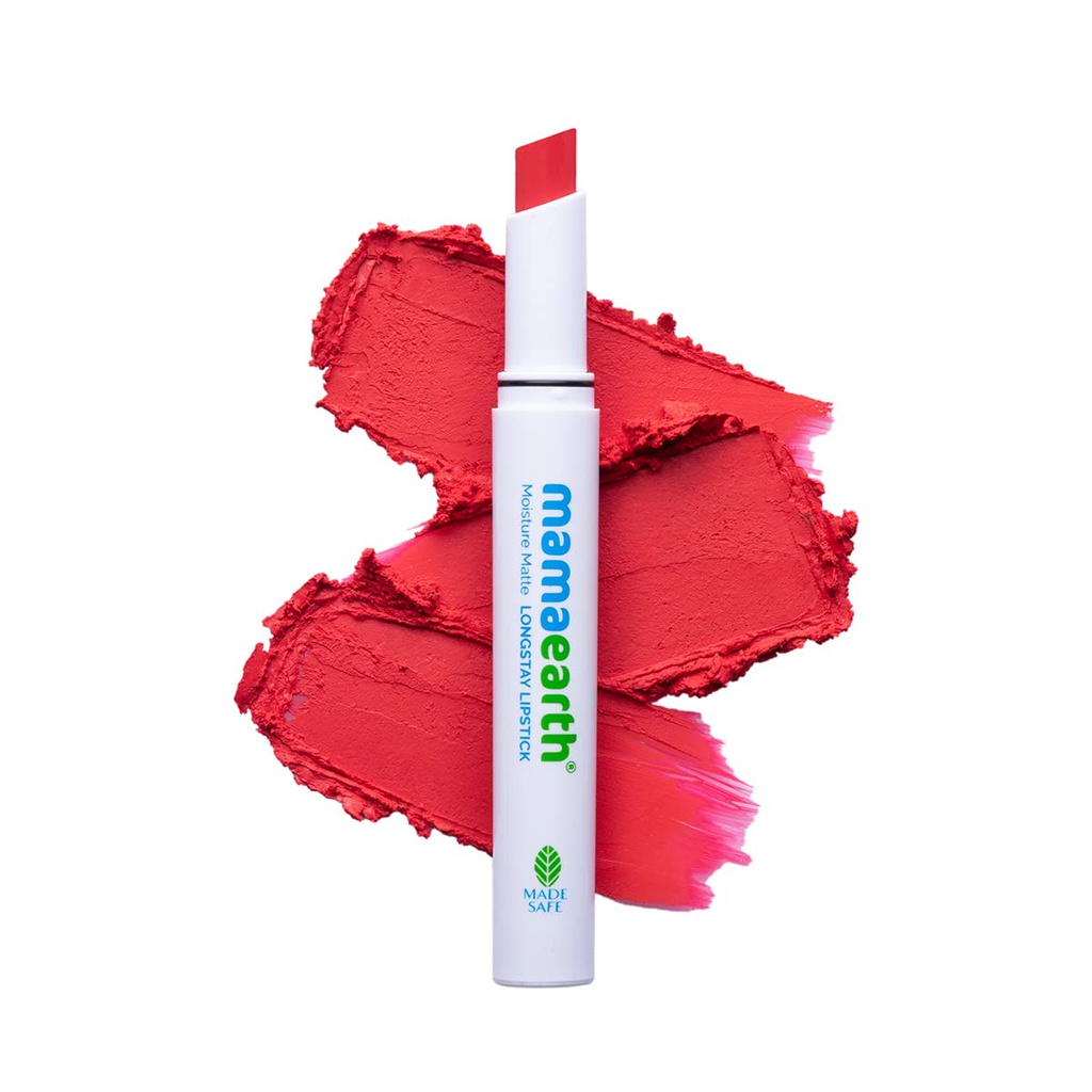 Mamaearth Matte Longstay Lipstick 2g (06 Melon Red) | Jeevee