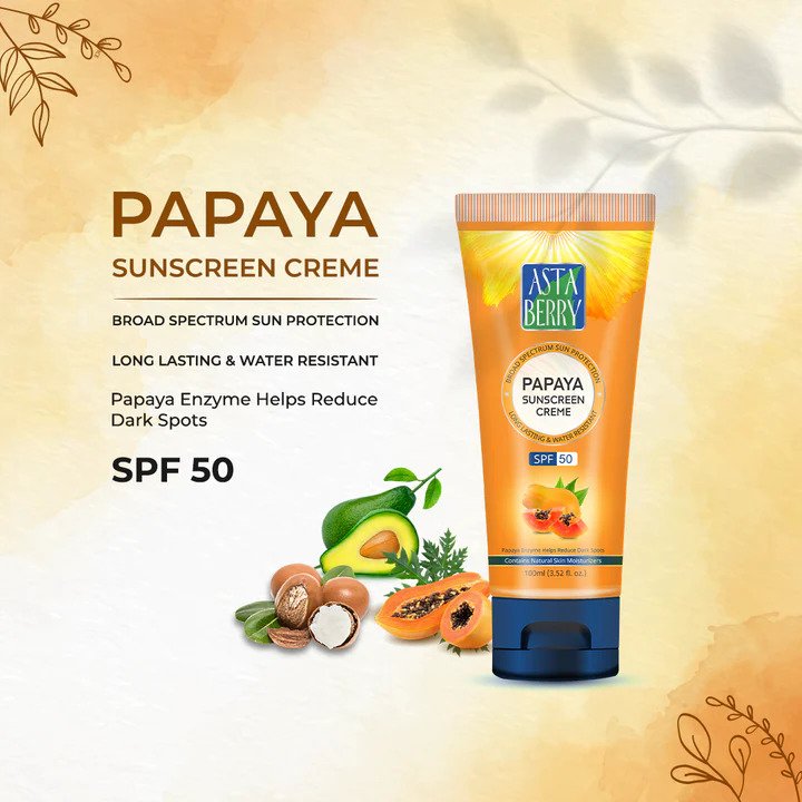 Astaberry Papaya Sunscreen Creme Spf 50 | Jeevee