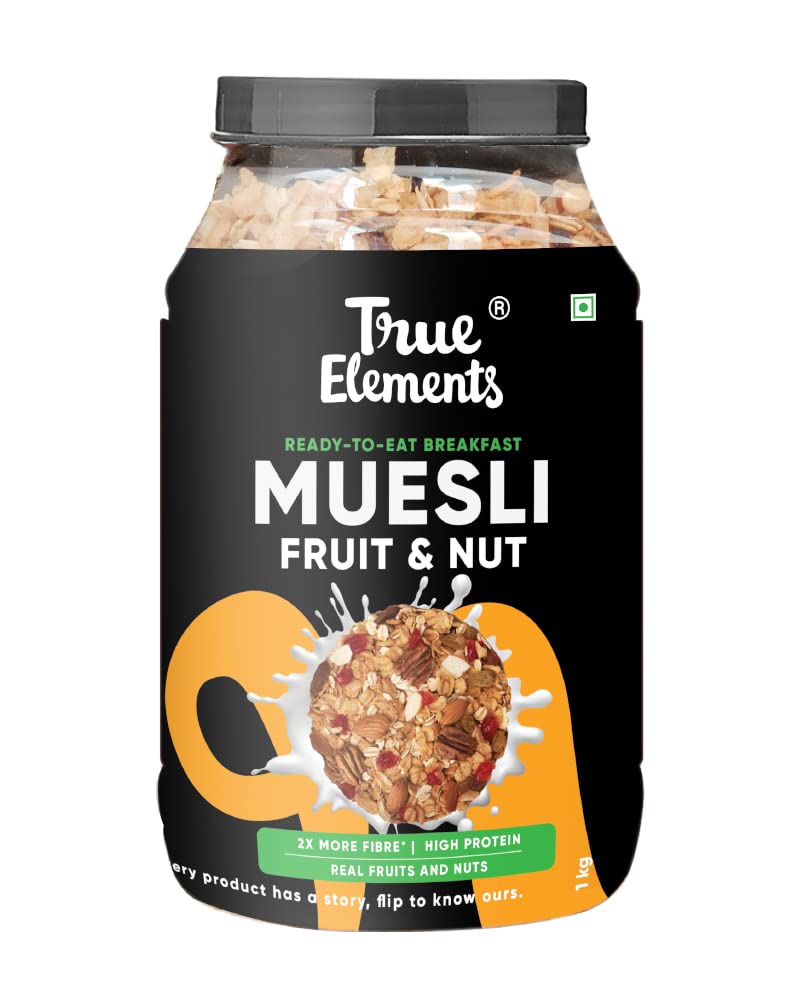 True Elements Fruit And Nuts Muesli 1kg | Jeevee