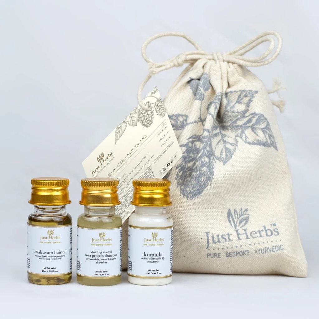 Just Herbs Ayurvedic Anti Dandruff Trial Kit | Jeevee