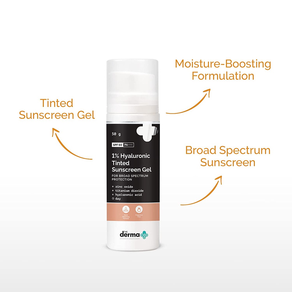 Get 1% Hyaluronic Tinted Sunscreen Gel_the Derma Co, 50gm | Jeevee