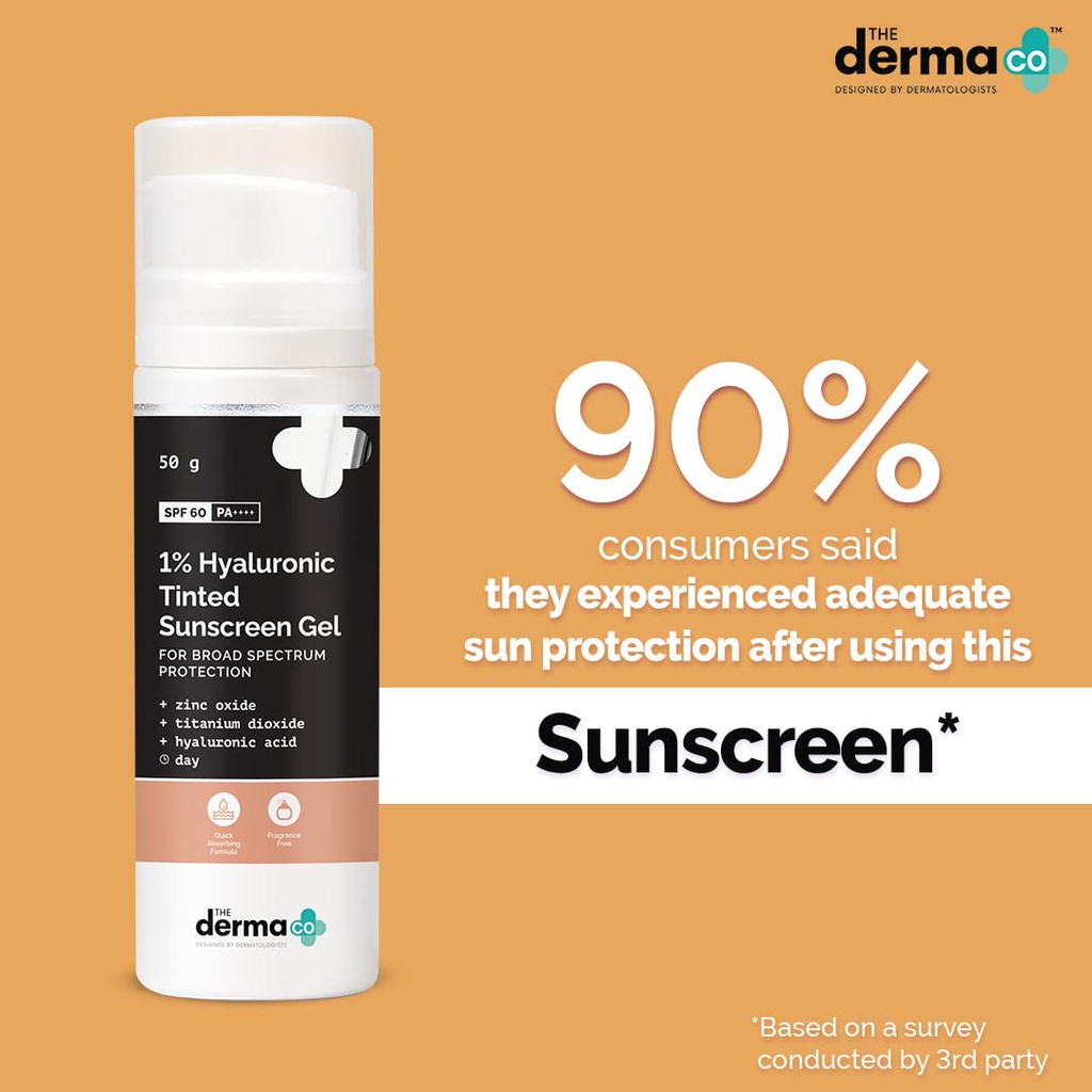 Get 1% Hyaluronic Tinted Sunscreen Gel_the Derma Co, 50gm | Jeevee
