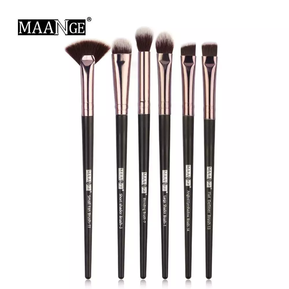 Maange 6pcs Makeup Eye Shadow Brushes Set And Tools (black) | Jeevee