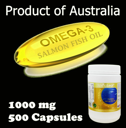 Omega-3 Salmon Fish Oil 1000mg 500 Capsules (made In Australia) | Jeevee