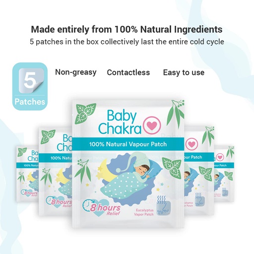 Baby Chakra 100% Natural Vapour Patch (pk Of 5) | Jeevee