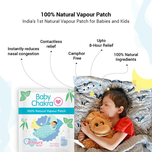 Baby Chakra 100% Natural Vapour Patch (pk Of 5) | Jeevee