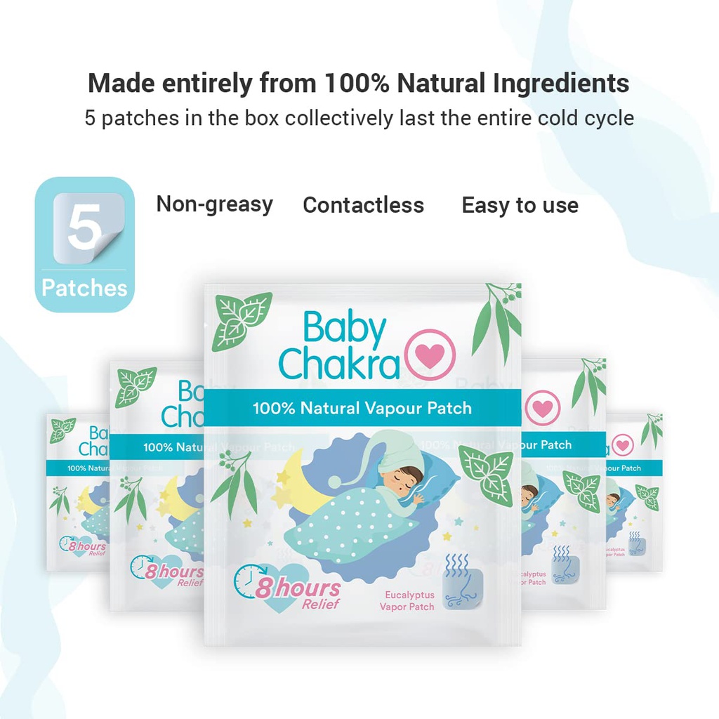 Baby Chakra 100% Natural Vapour Patch (pk Of 5) | Jeevee