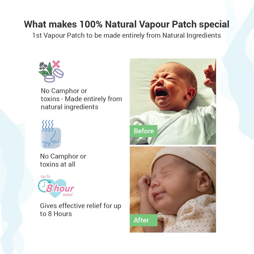 Baby Chakra 100% Natural Vapour Patch (pk Of 5) | Jeevee
