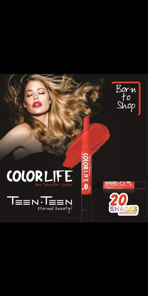 Teen.teen Color Life Non Transfer Lipstick M-13 Bridal Red | Jeevee