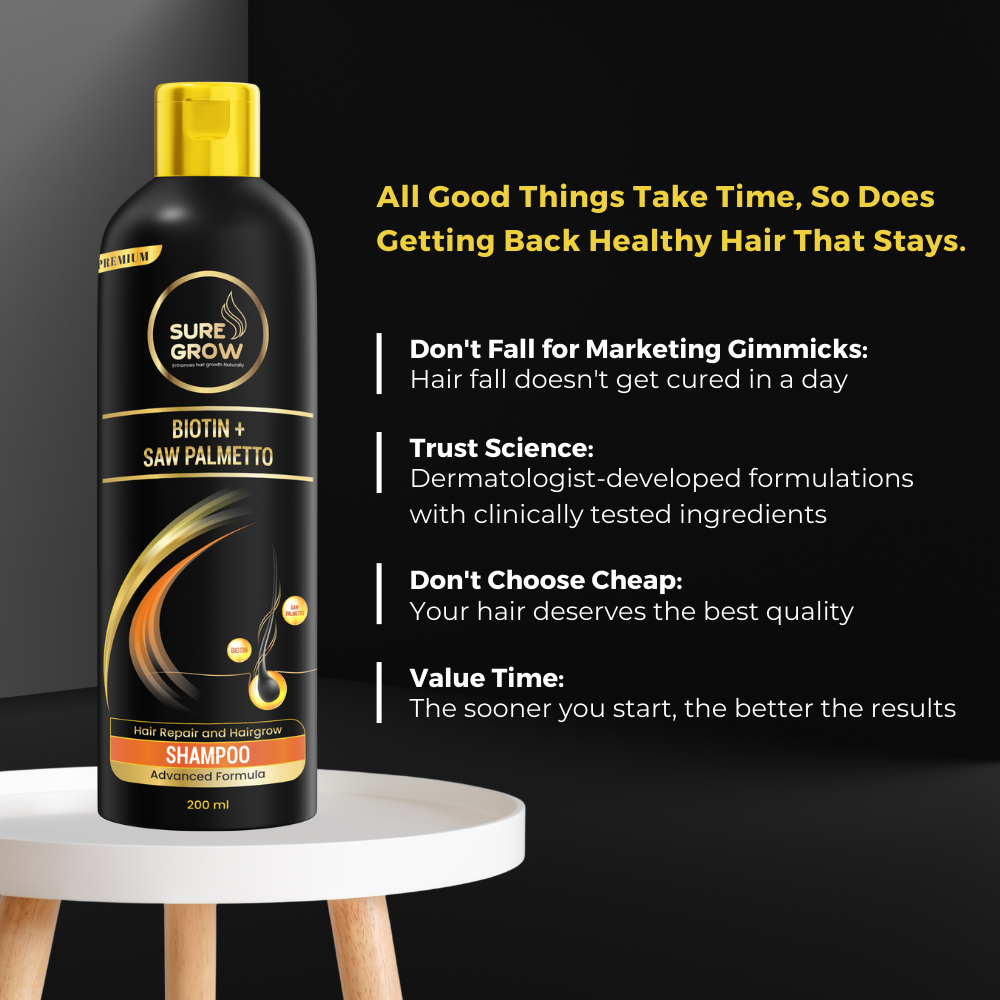 Sure Grow Biotin + Saw Palmetto Shampoo 200ml | Jeevee