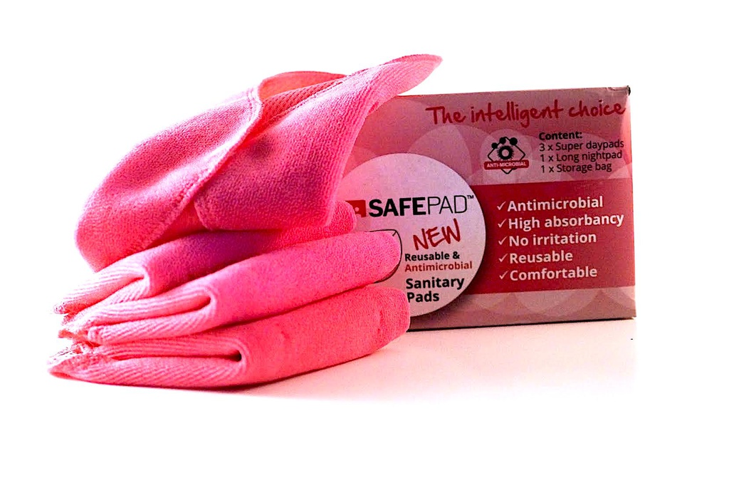 Safepad Reusable & Antimicrobial Sanitary Pads – Set Of 4 Pads | Jeevee