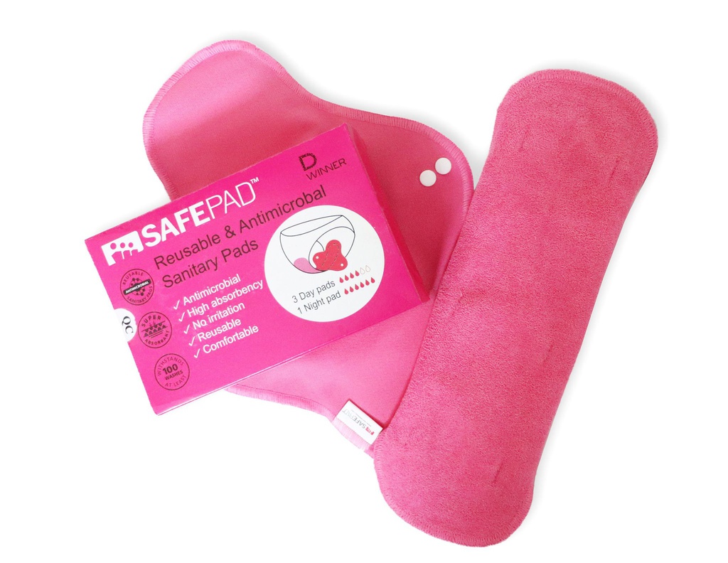 Safepad Reusable & Antimicrobial Sanitary Pads – Set Of 4 Pads | Jeevee