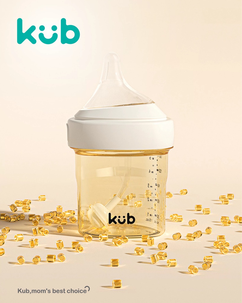 Kub Crown Series Feeding Bottle 6 Months+ 240 Ml (80ml) | Jeevee