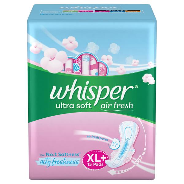 Whisper Ultra Soft 15 Pcs- Xl+ | Jeevee