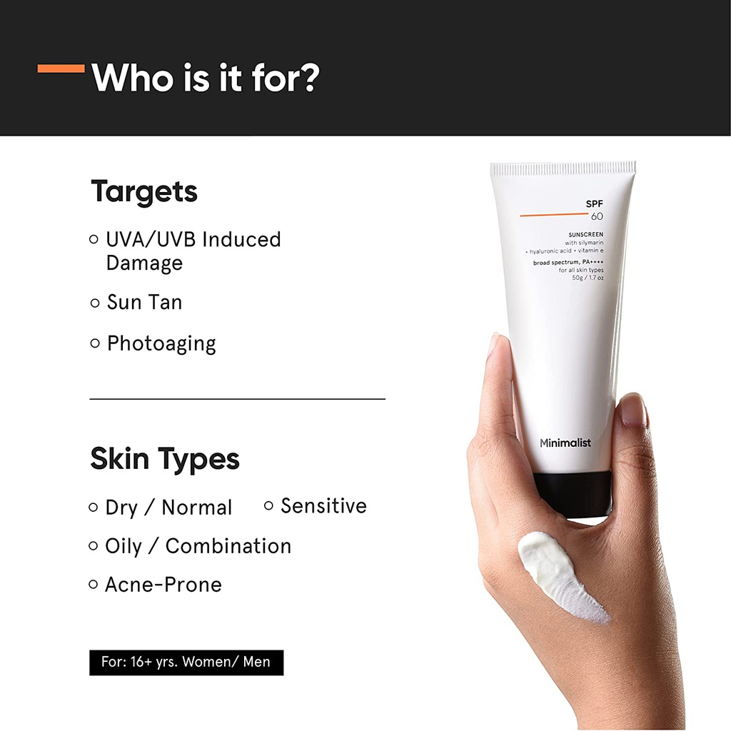 Minimalist Spf 60 Sunscreen 50g | Jeevee