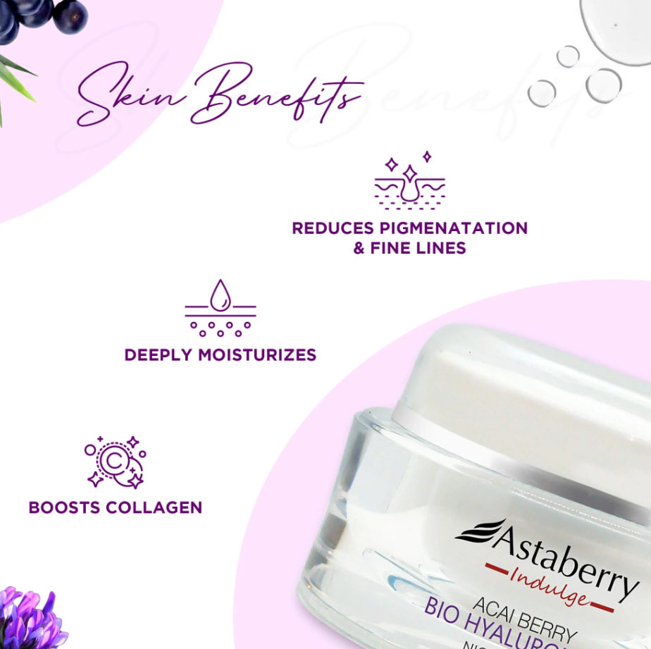 Astaberry Bio Hyaluronate Night Cream 50gm | Jeevee