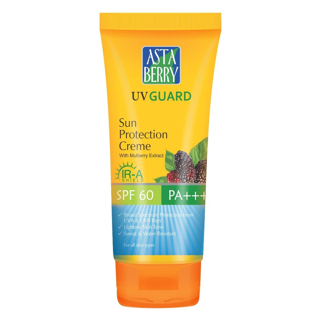 Astaberry Uv Guard Sun Protection Creme Spf 60 - 50 Ml | Jeevee