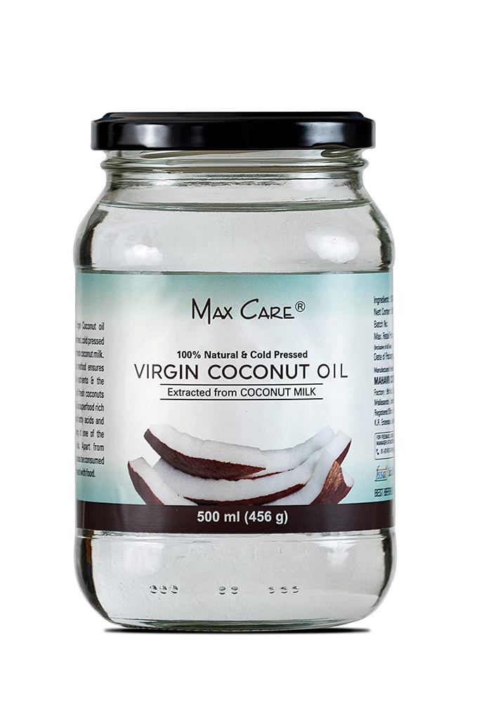 Max Care Cold Pressed Virgin Coconut Oil 500ml (glass Jar) | Jeevee