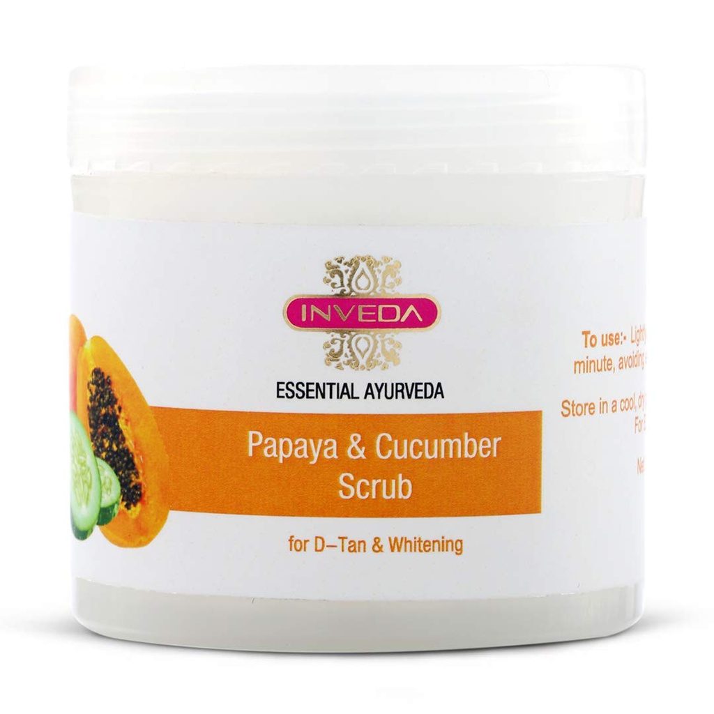 Inveda Papaya & Cucumber Scrub,100gm | Jeevee