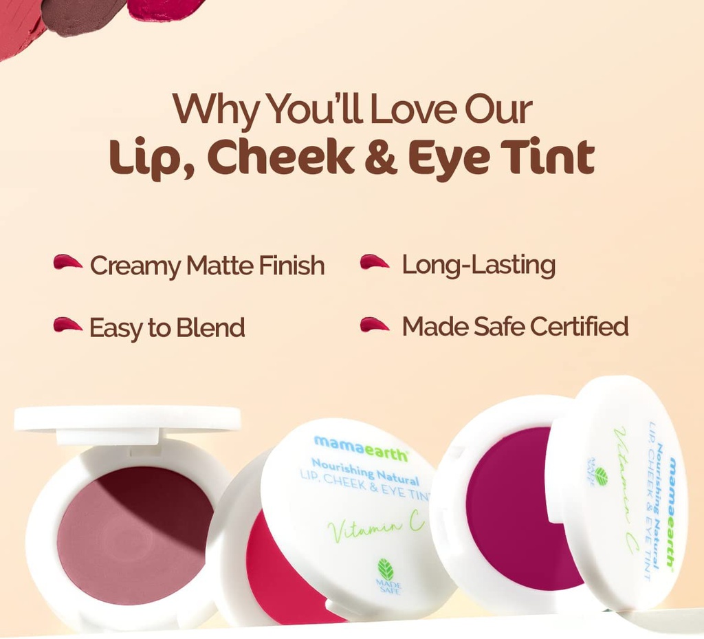 Mamaearth Lip Cheek Tint 01 Beet Red - 4gm | Jeevee