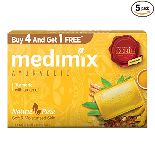 Medimix Turmeric Soap 125gm 4+1 (5pcs) | Jeevee
