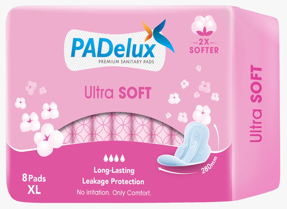 Padelux Sanitary Pads Ultra Soft Xl 280 Mm 8 Pads | Jeevee