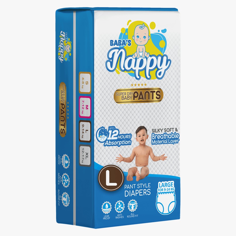 Baba's Nappy Diaper Economic Pack Large 50pcs | Jeevee