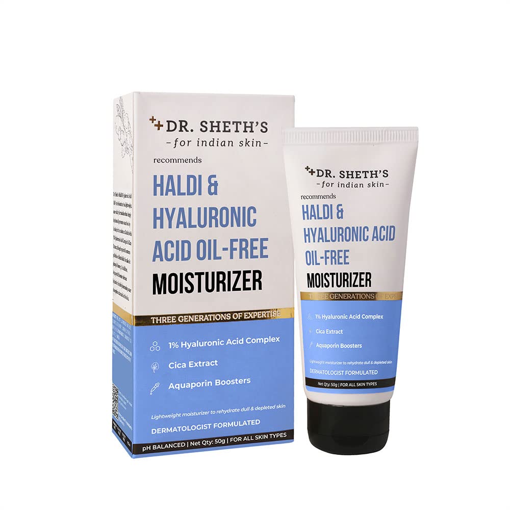Dr. Sheth’s Haldi & Hyaluronic Acid Oil-free Moisturizer - 50g | Jeevee