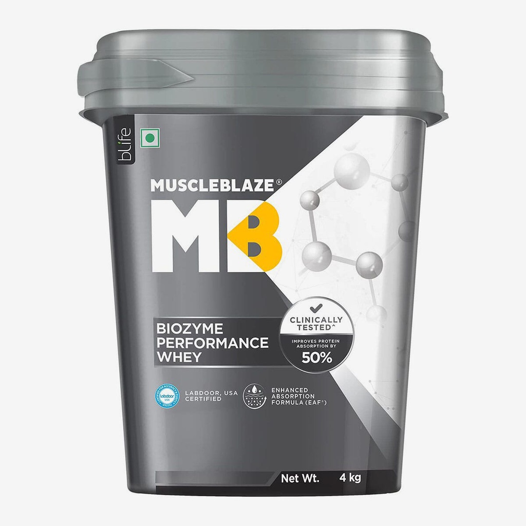 Muscleblaze Biozyme Whey Protein Powder 4kg | Jeevee